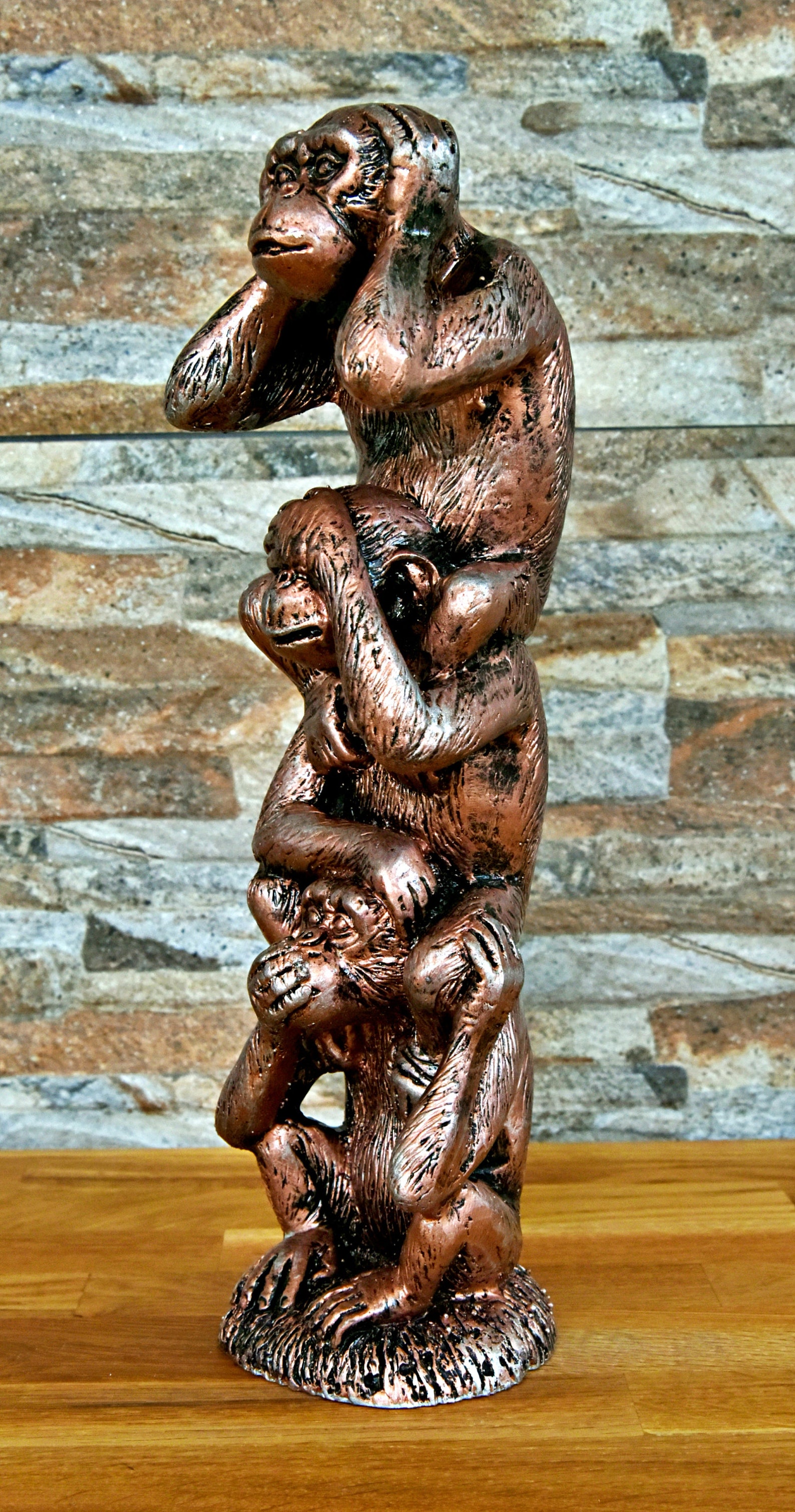 Three Wise Monkeys Statue Bronze Color Three Monkeys | Etsy Three Wise Monkeys Statue Bronze Color Three Monkeys | Etsy