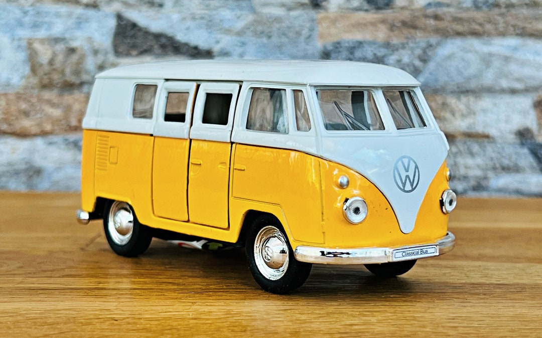 Volkswagen T1 Bus 1963, 1/34 Diecast Car, 1/34 Scale Model Car, Vintage ...