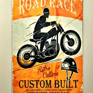 Vintage Poster, Road Race, Wooden Poster, Retro Poster, Custom Built - Etsy