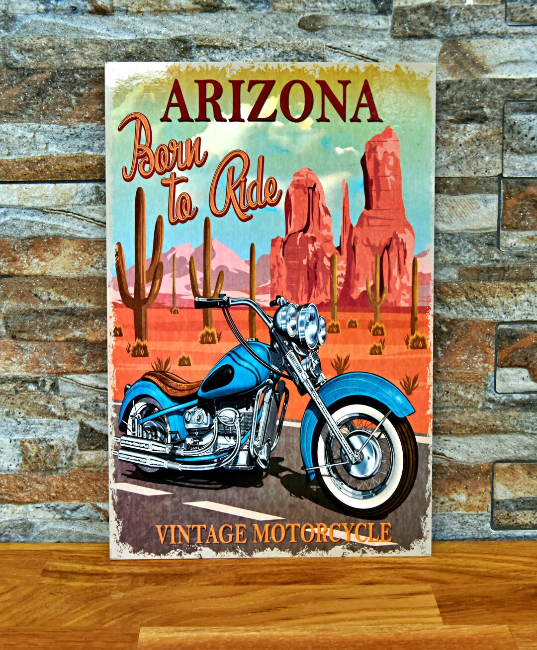 Vintage Poster, Arizona, Wooden Poster, Retro Poster, Vintage ...