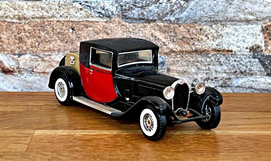 Bugatti Type 44 1928 , Vintage Model Car, Diecast Car, Vintage Die Cast ...