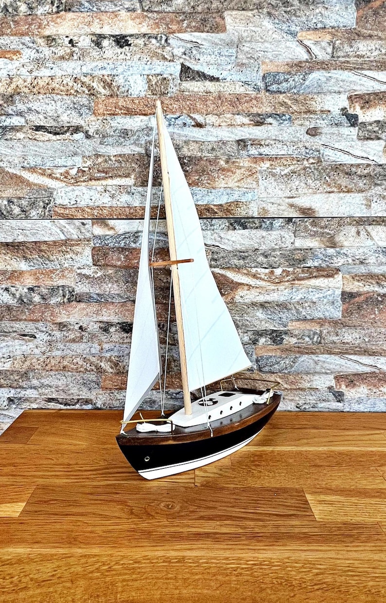Handmade Wooden Ship, Model Sailing Boat, Sailboat Model, Wooden Boat ...