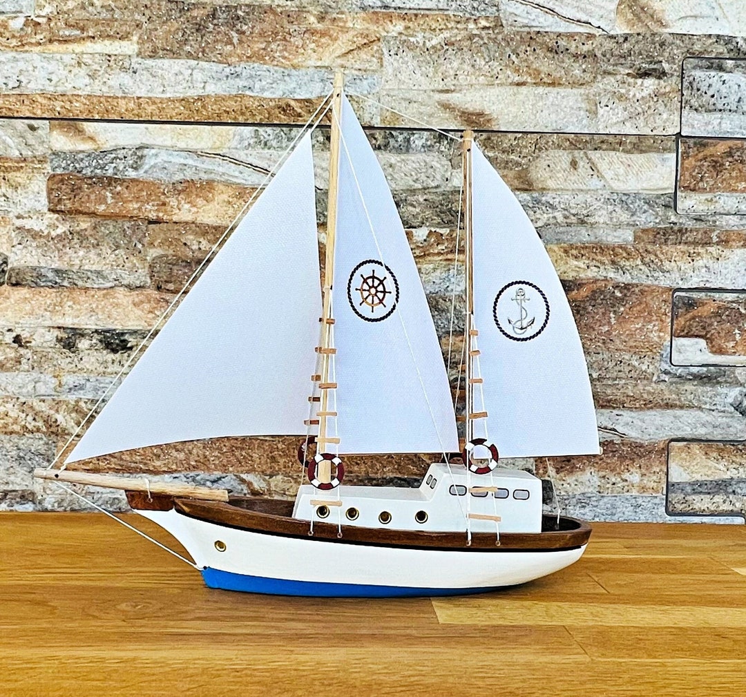 Handmade Wooden Ship, Model Sailing Boat, Sailboat Model, Wooden Boat ...