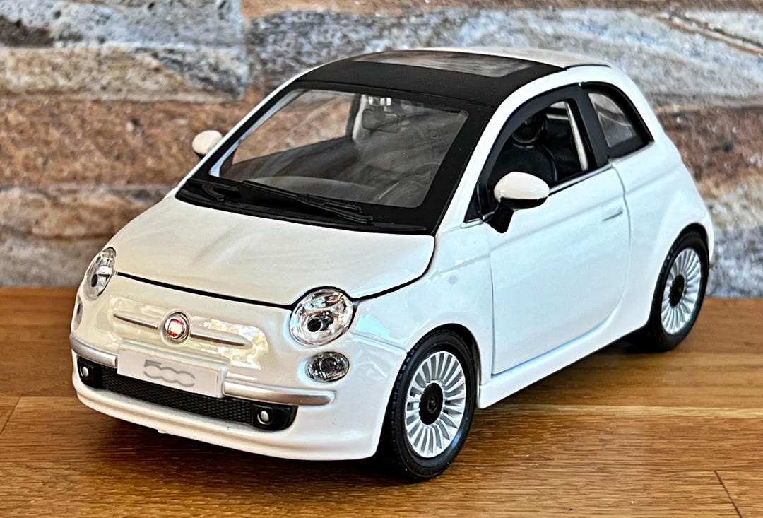 Fiat 500 | Model Car | Diecast Car | 1/24 Scale Model Car | 1/24 Die ...