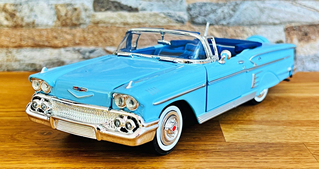 Chevy Impala 1958 | Model Car | 1/24 Diecast Car | 1:24 Scale Model Car ...