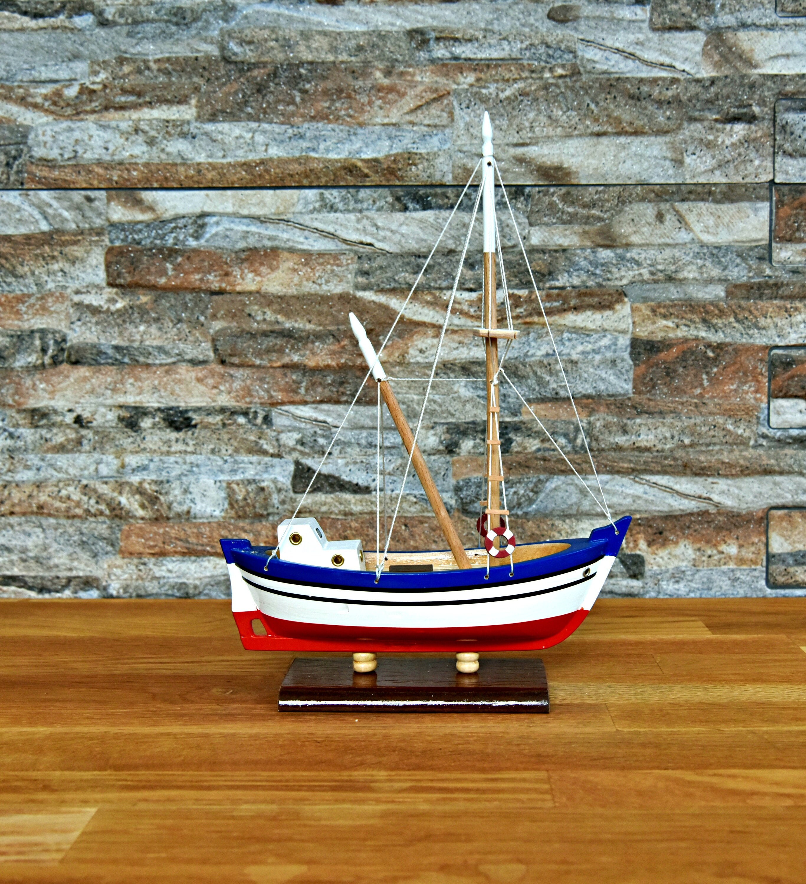 Collectibles Hand Carved Model Ship Handmade Wooden Ship Model Vintage ...