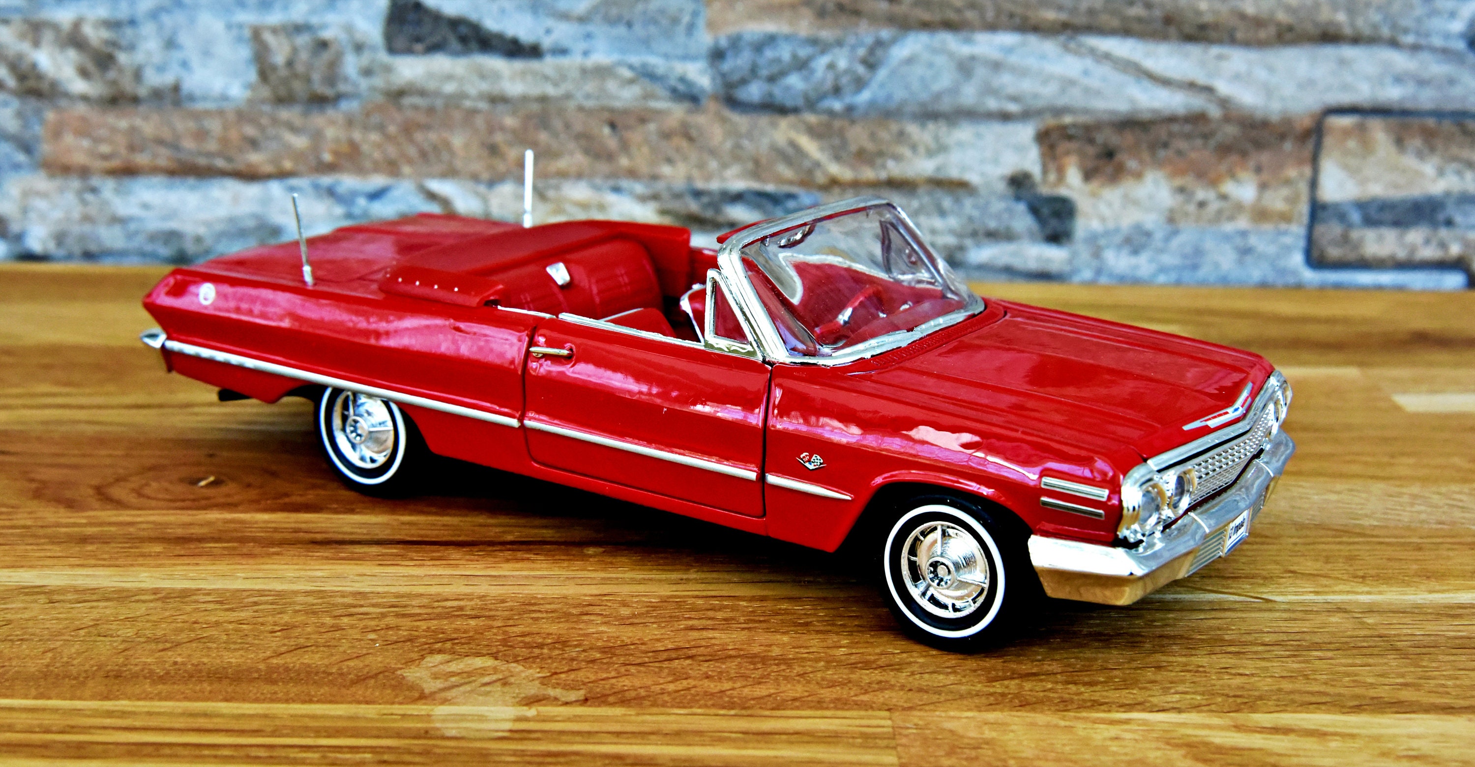 Chevrolet Impala 1963, 1/24 Diecast Car, 1/24 Scale Model Car, Vintage ...