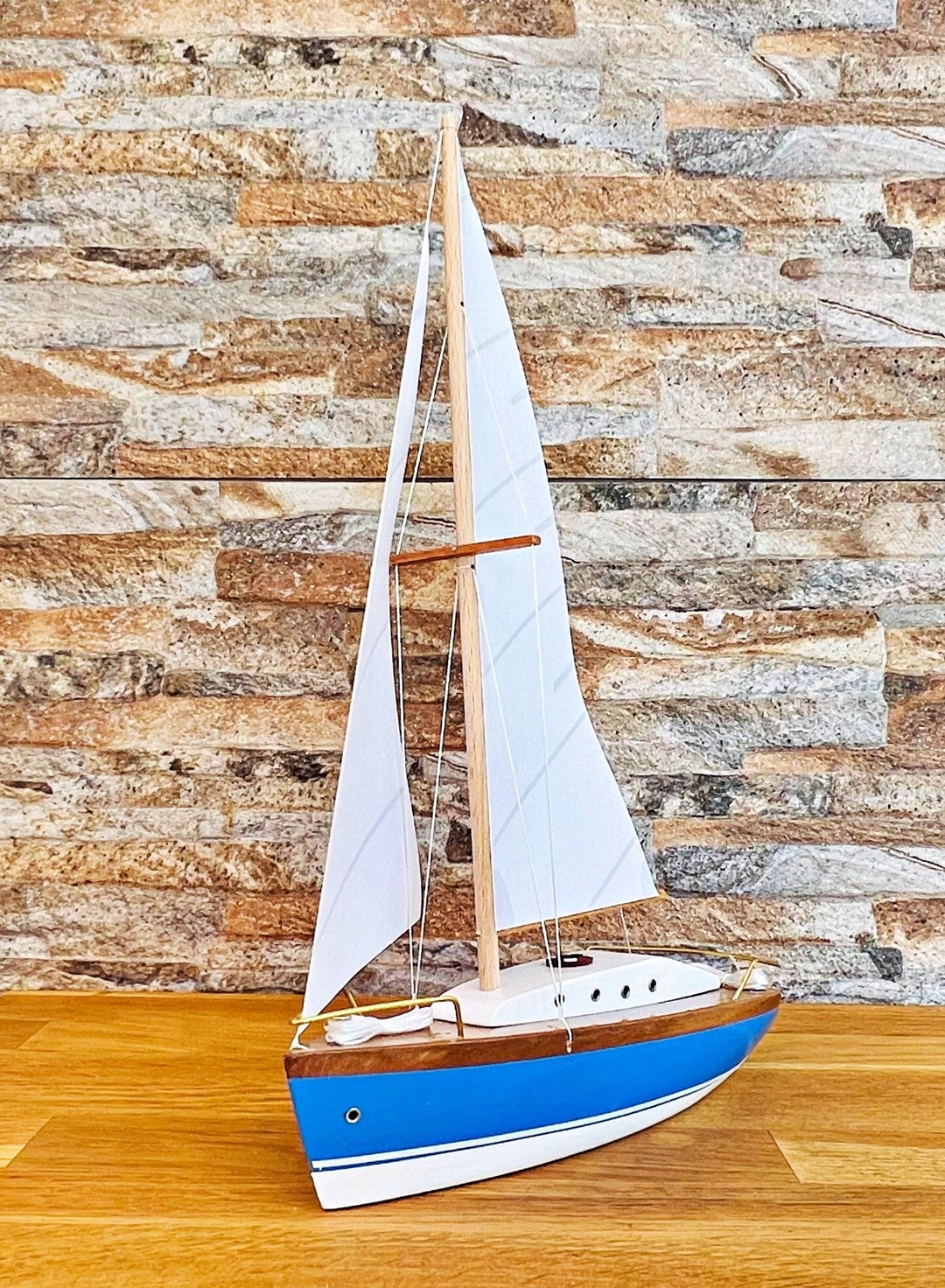 Handmade Wooden Model Ship, Model Sailing Boat, Sailboat Model, Wooden ...