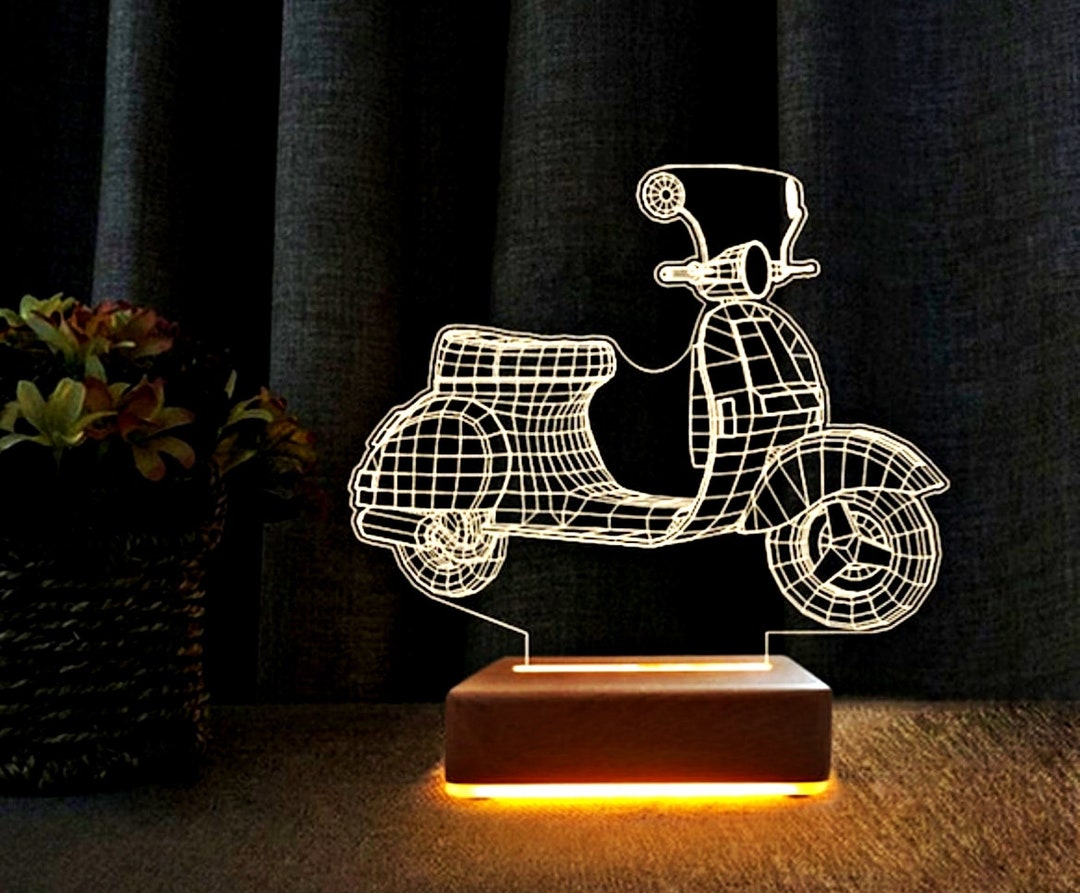 Motorcycle Led Sign | Led Lamp | 3D Night Light | Motorcycle Light ...