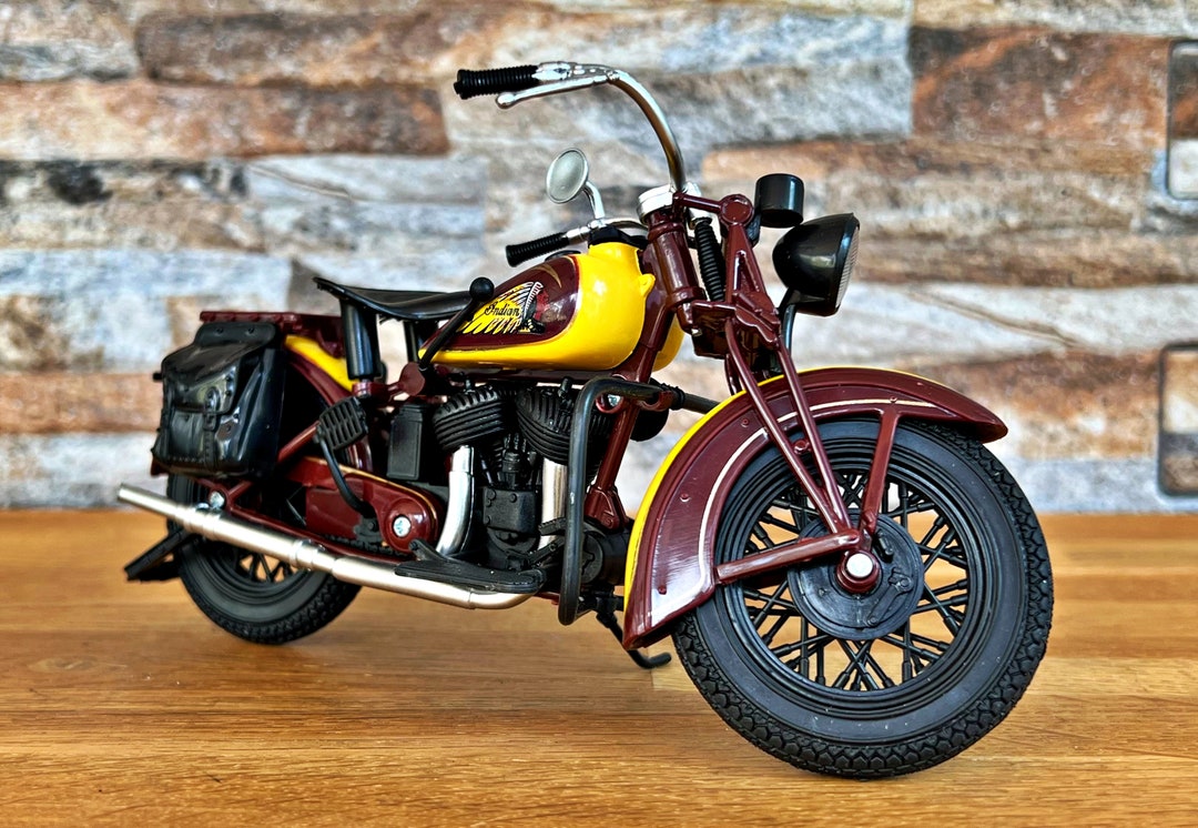 Indian Sport Scout, Scale 1/12 Model Motorcycle, Diecast Motorcycle, 1/ ...