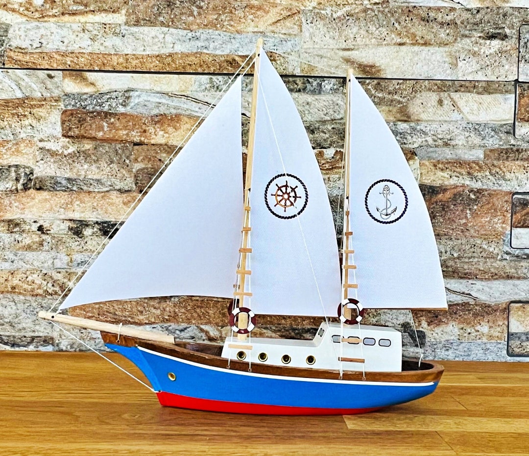 Handmade Wooden Ship, Model Sailing Boat, Sailboat Model, Wooden Boat ...