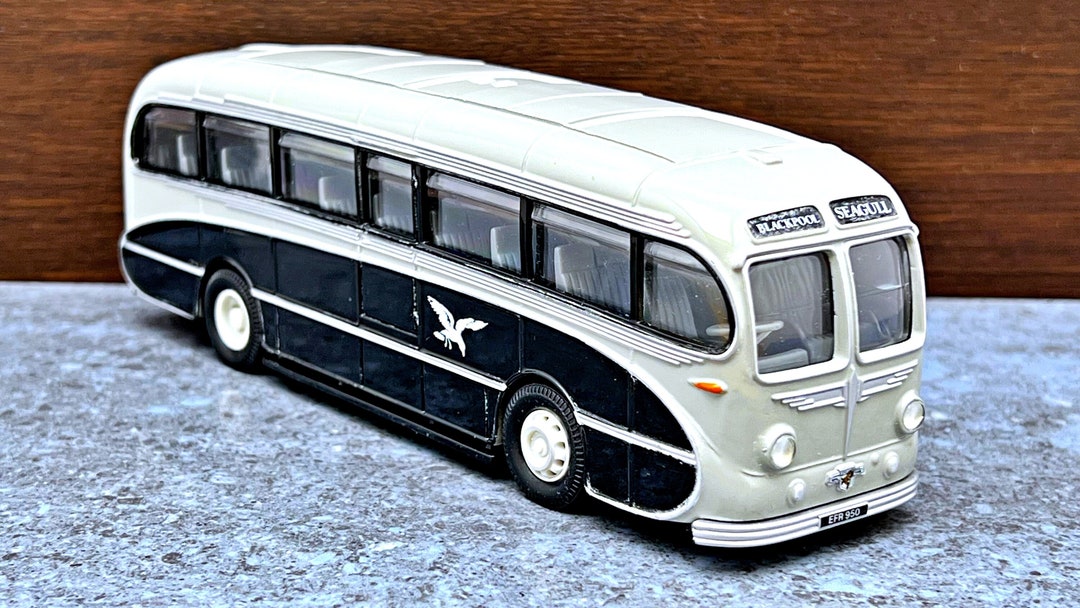 Burlingham Seagull Woods, Vintage Diecast Bus, Model Metal Bus, Old ...