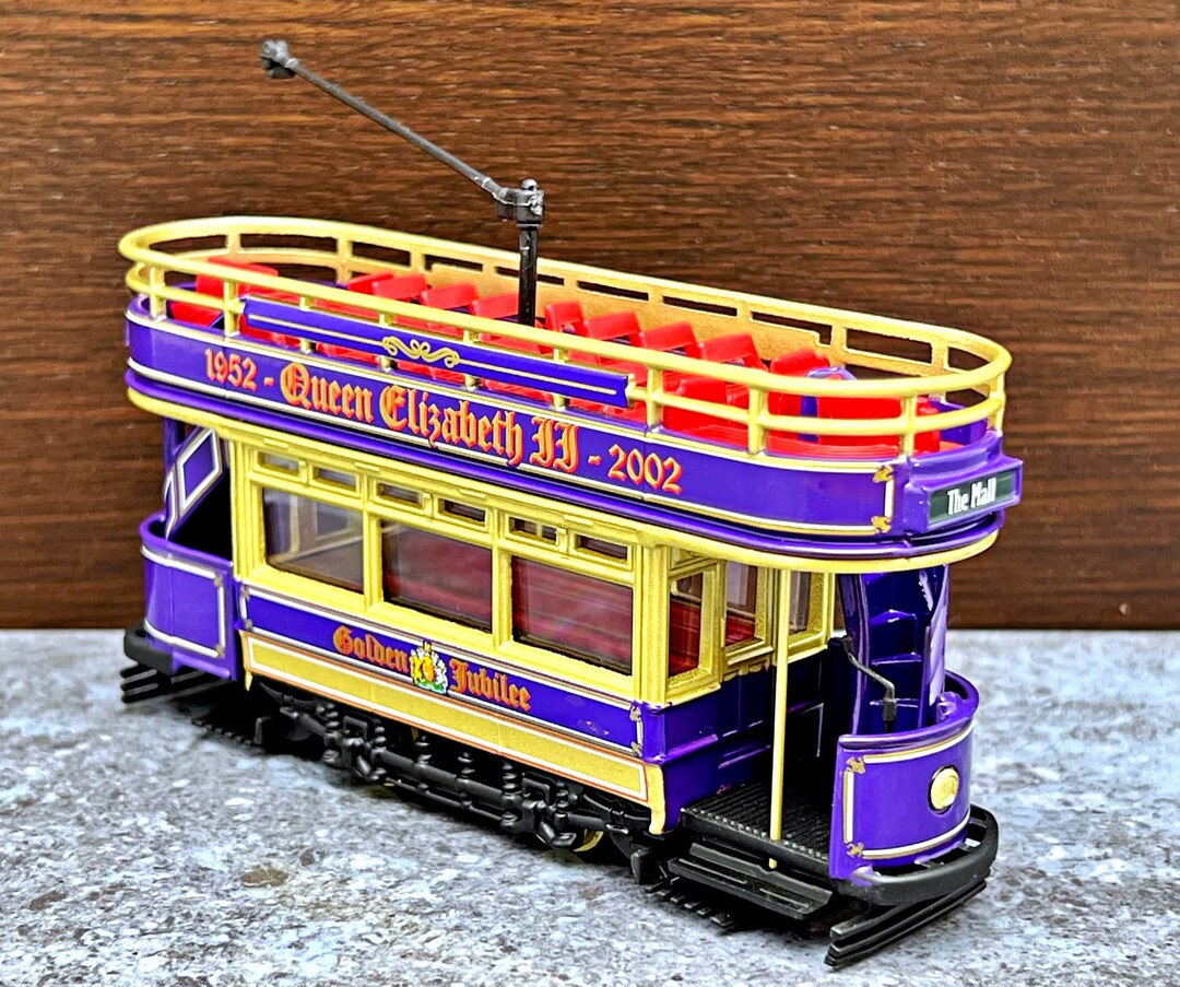 Open Top Tram Queen Elizabeth II Golden Jubilee , Vintage Diecast Tram ...