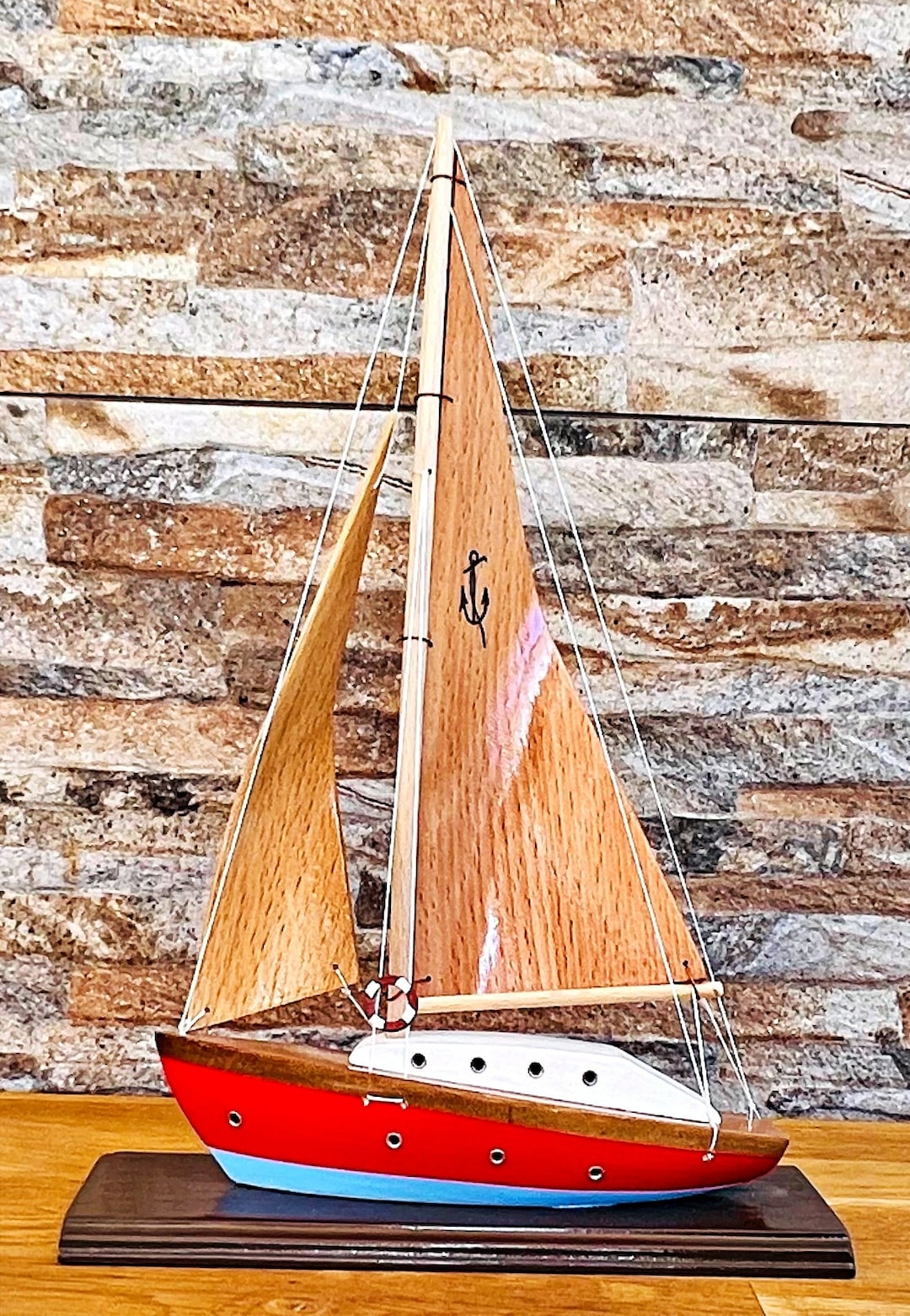 Handmade Wooden Ship, Model Sailing Boat, Sailboat Model, Wooden Boat ...