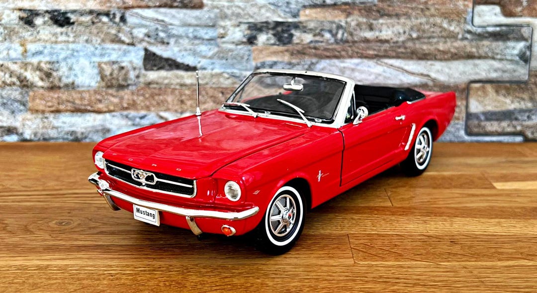 Ford Mustang 1/2 1964, Vintage Model Car, Diecast Car, 1/18 Scale Model ...