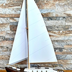 Handmade Wooden Ship, Model Sailing Boat, Sailboat Model, Wooden Boat ...