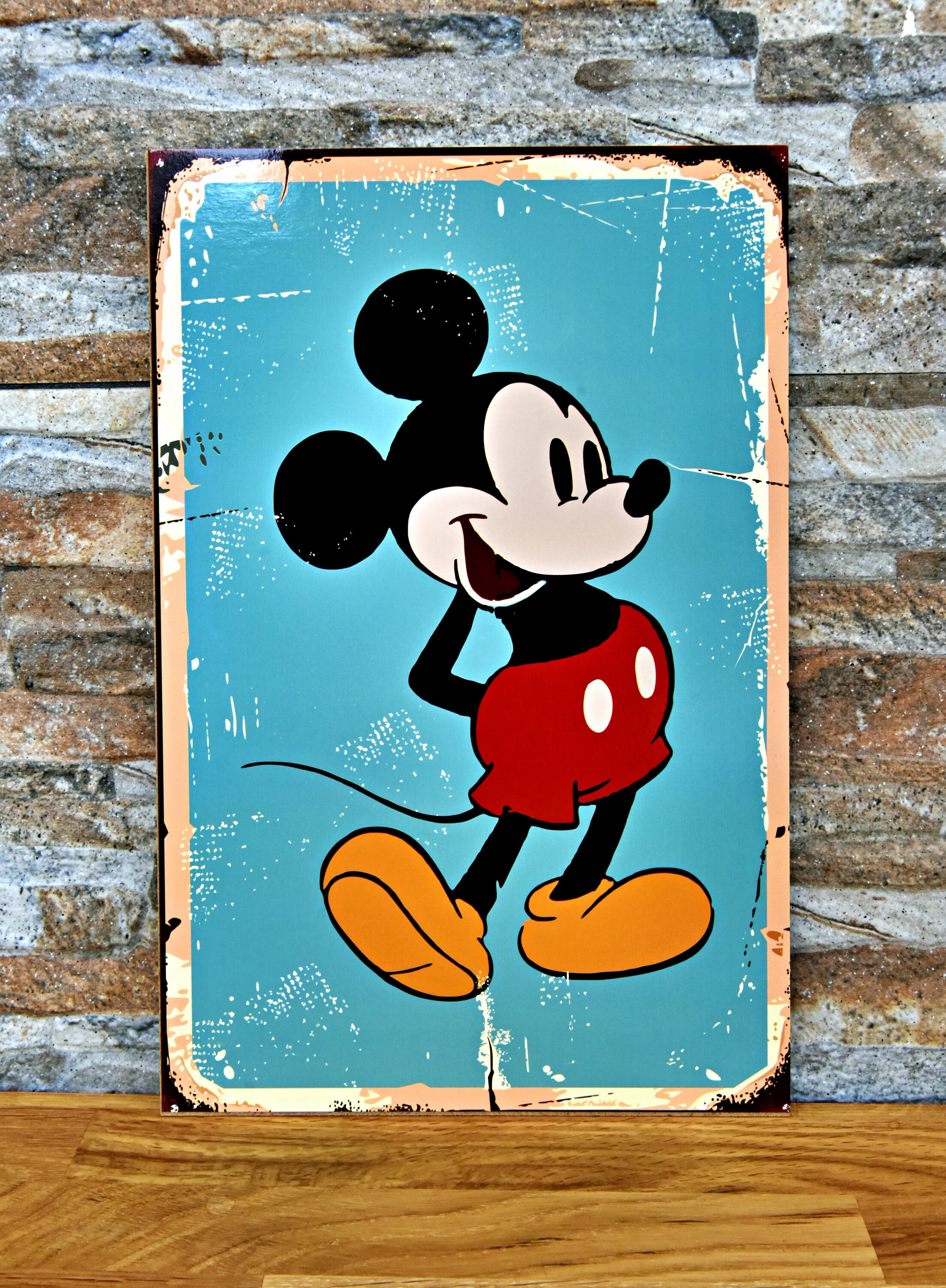 Vintage Poster Mickey Mouse Wooden Poster Retro Poster | Etsy