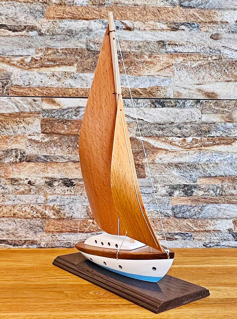 Handmade Wooden Ship, Model Sailing Boat, Sailboat Model, Wooden Boat ...