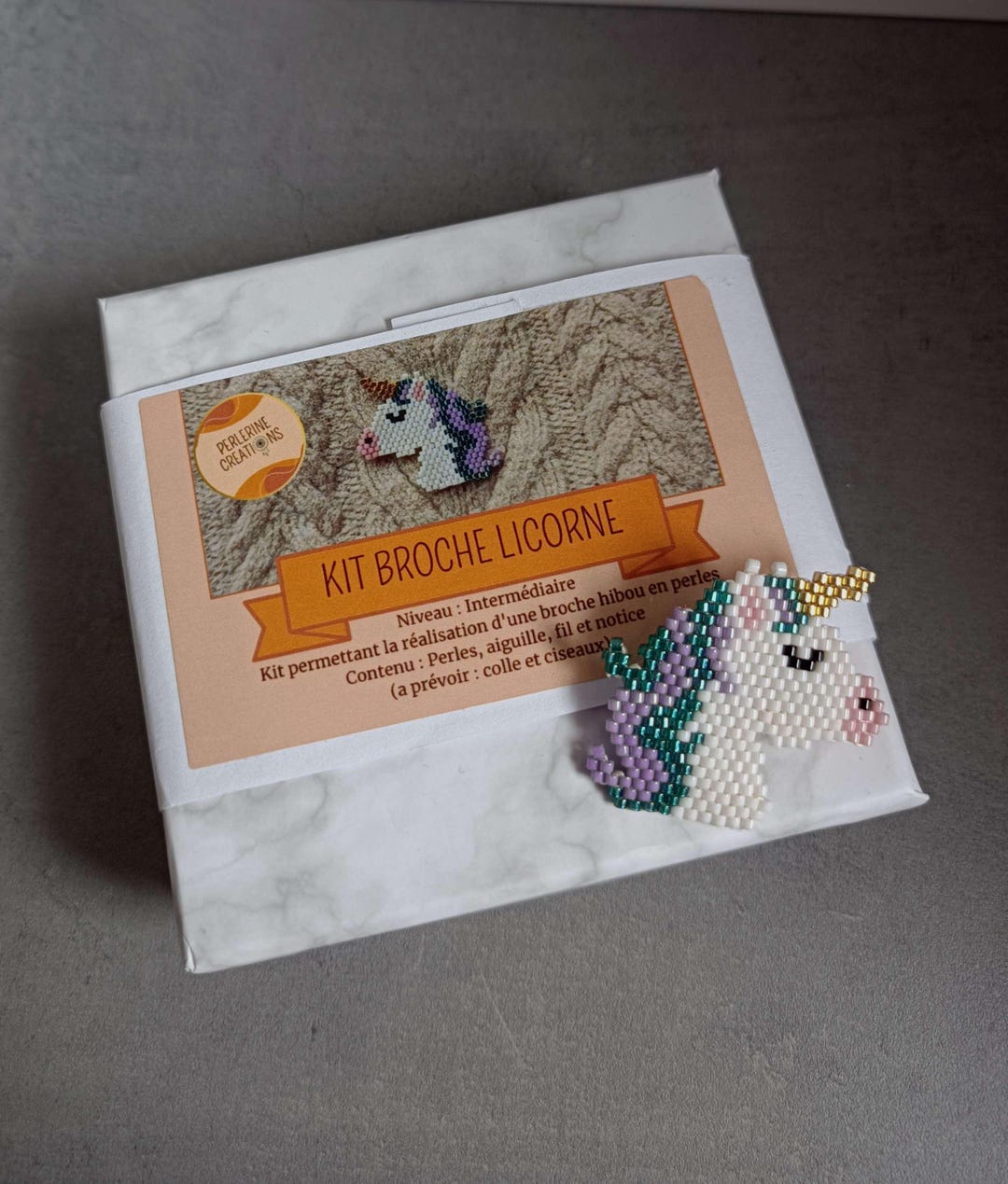 DIY Kit: Weaving a Unicorn Brooch With Miyuki Beads in Brickstitch ...