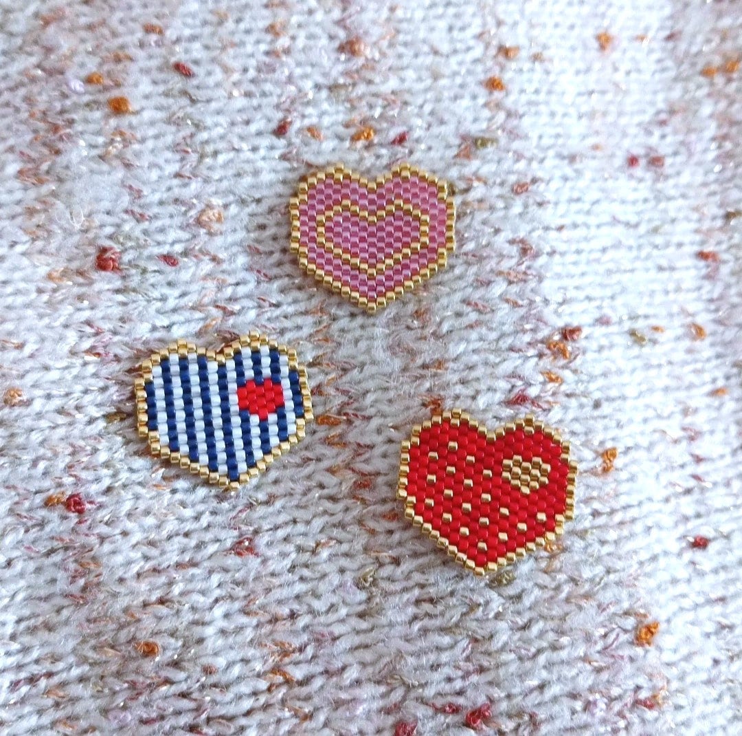 Broche cœur en perles miyuki cadeau amour - Etsy France