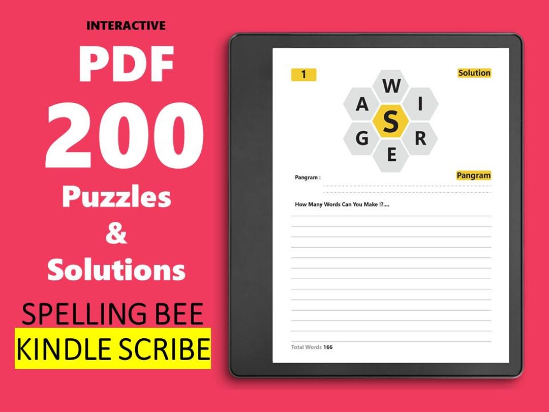 200 Spelling Bee Puzzles With Solutions: Interactive PDF for Kindle ...