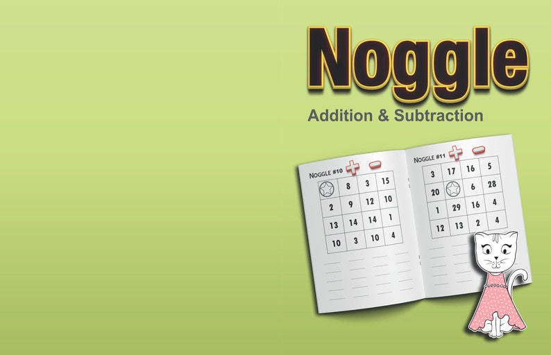 Noggle Math Boggle Game, Addition & Subtraction, PDF Printable Math ...