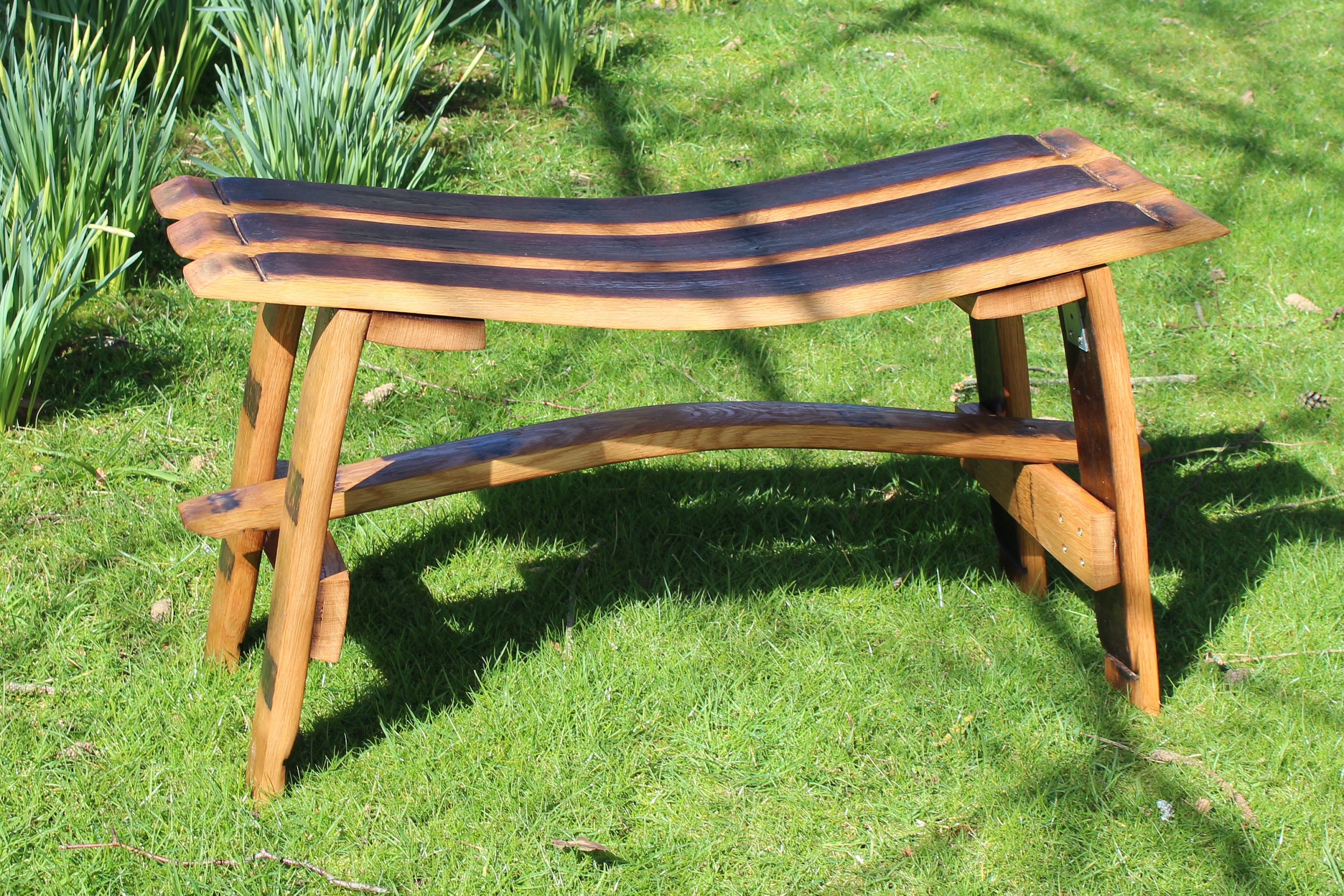 Wine Barrel Stave Bench - Etsy