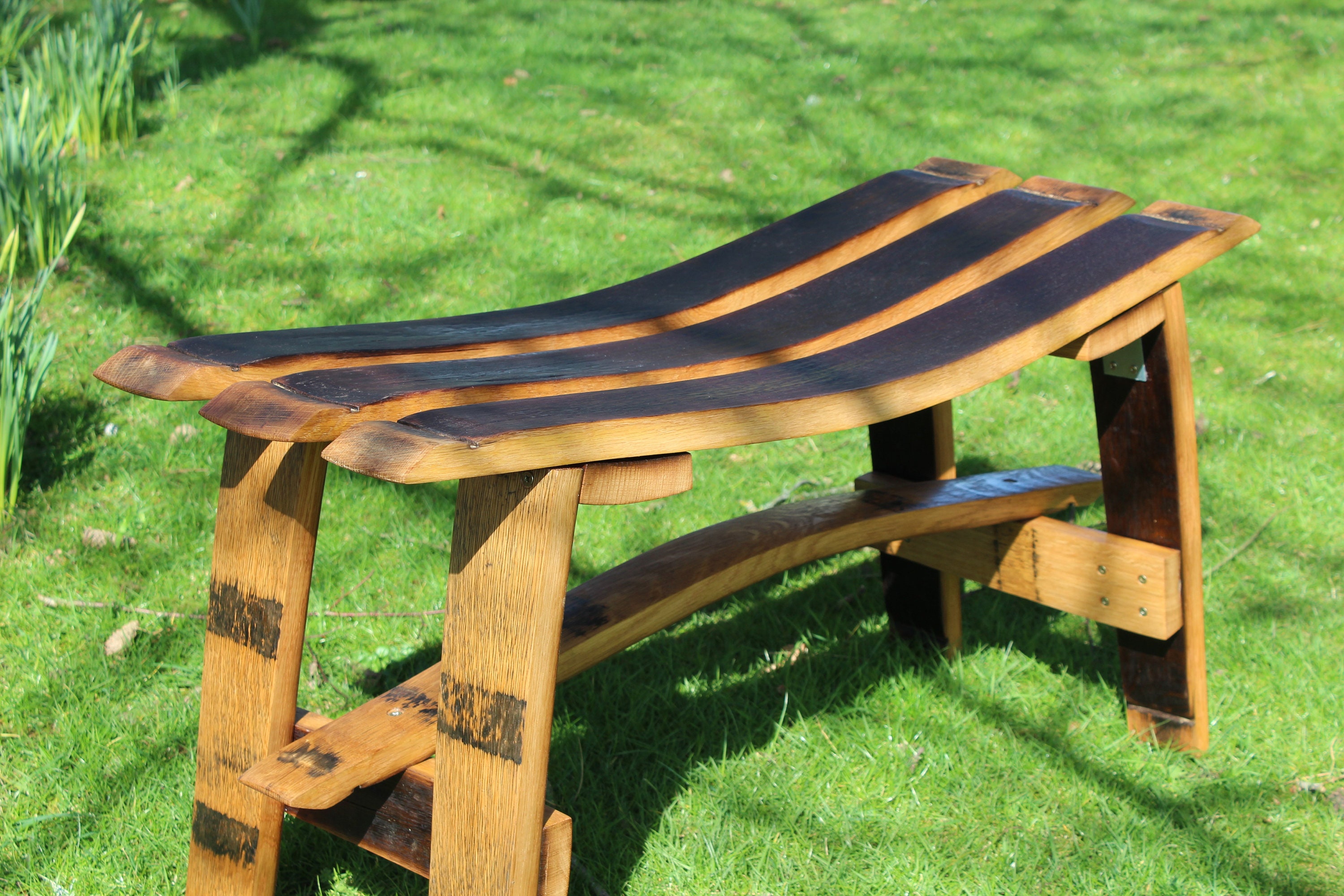 Wine Barrel Stave Bench - Etsy
