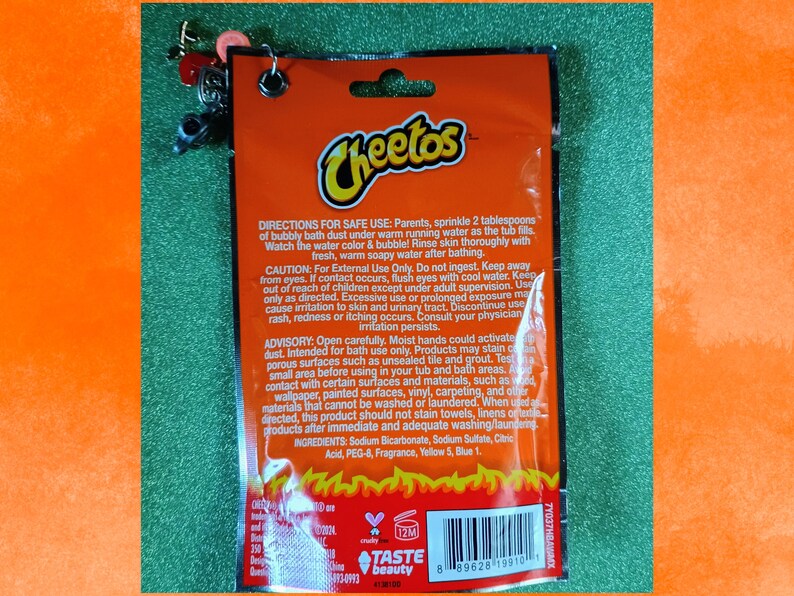 Cheetos BUBBLE BATH DUST With Removable Dangle Charm Citrus Scent ...