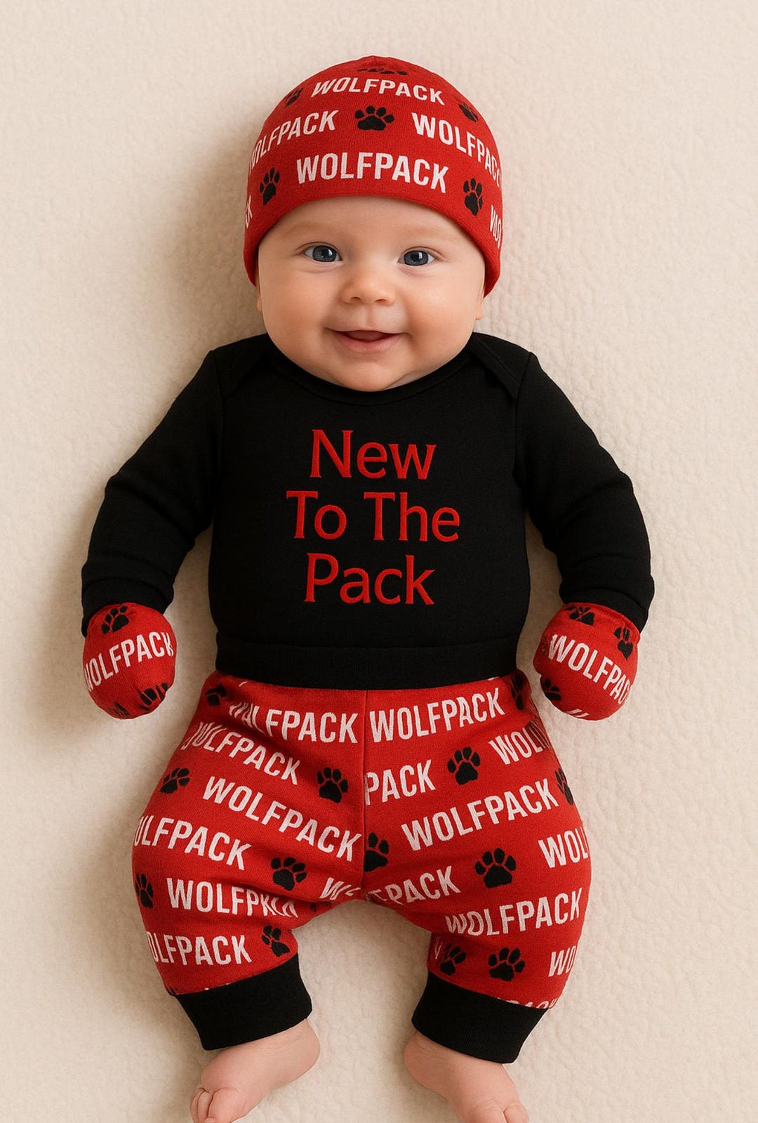 New to the Pack Outfit. Welcome Home Baby/wolfpack Fan/baby Shower Gift ...