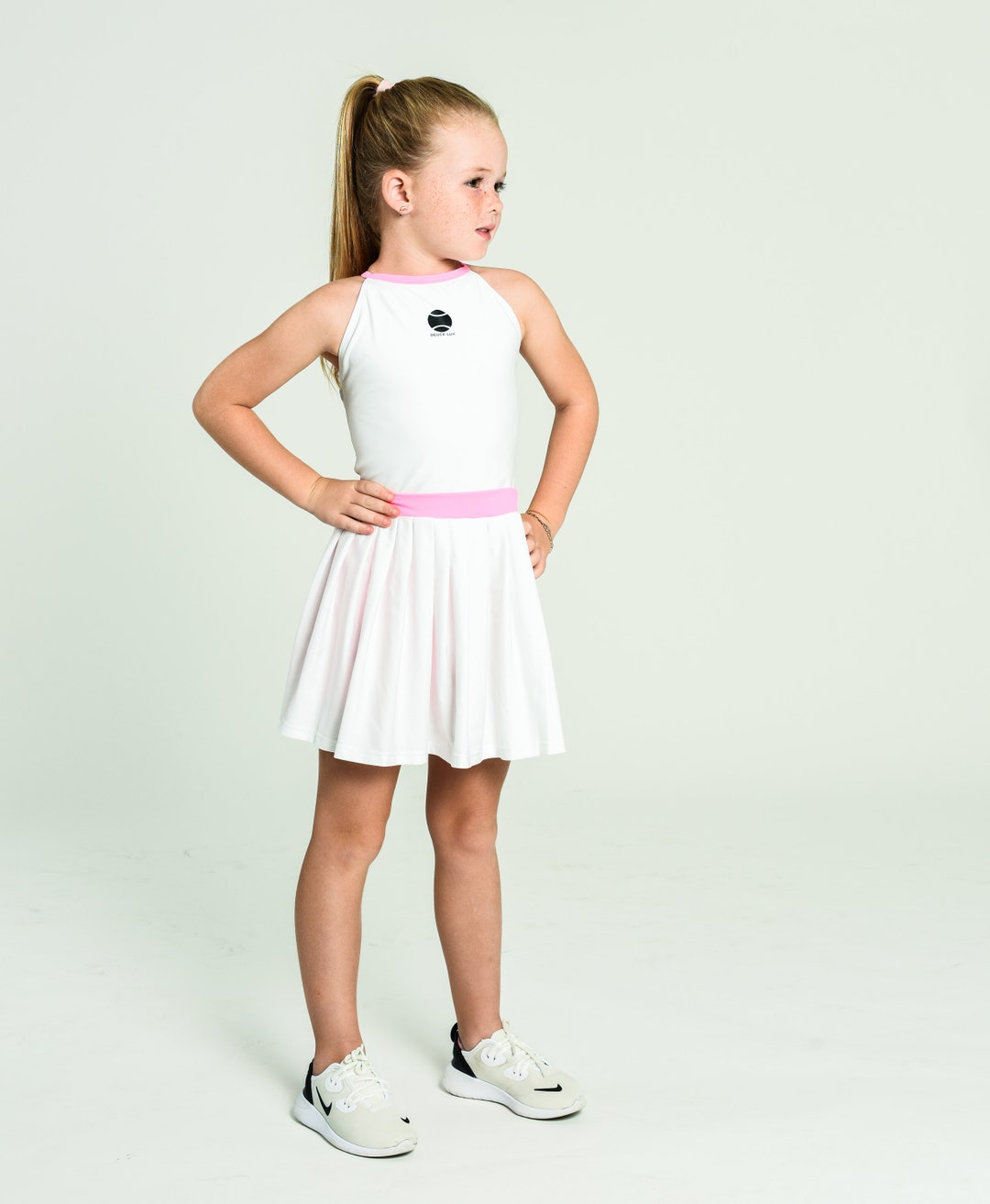 Deuceluv/girl's White Classic Tennis Dress - Etsy