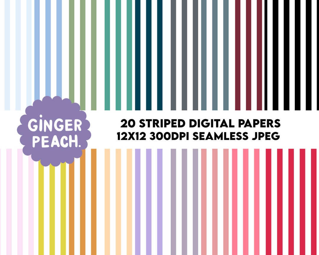 Striped Digital Paper Pinstripe Digital PNG Paper Download - Etsy