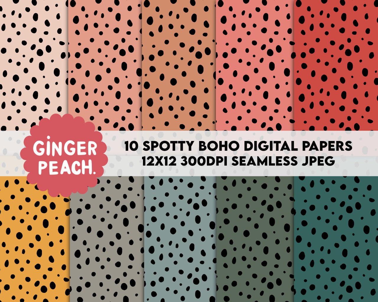 Spotty Boho Digital Wallpaper Seamless Digital Paper Boho - Etsy