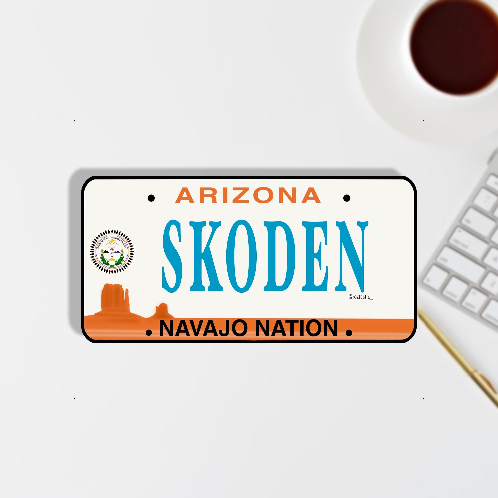 Sko-den Stoodis Stickers Navajo Nation License Plate - Etsy Canada