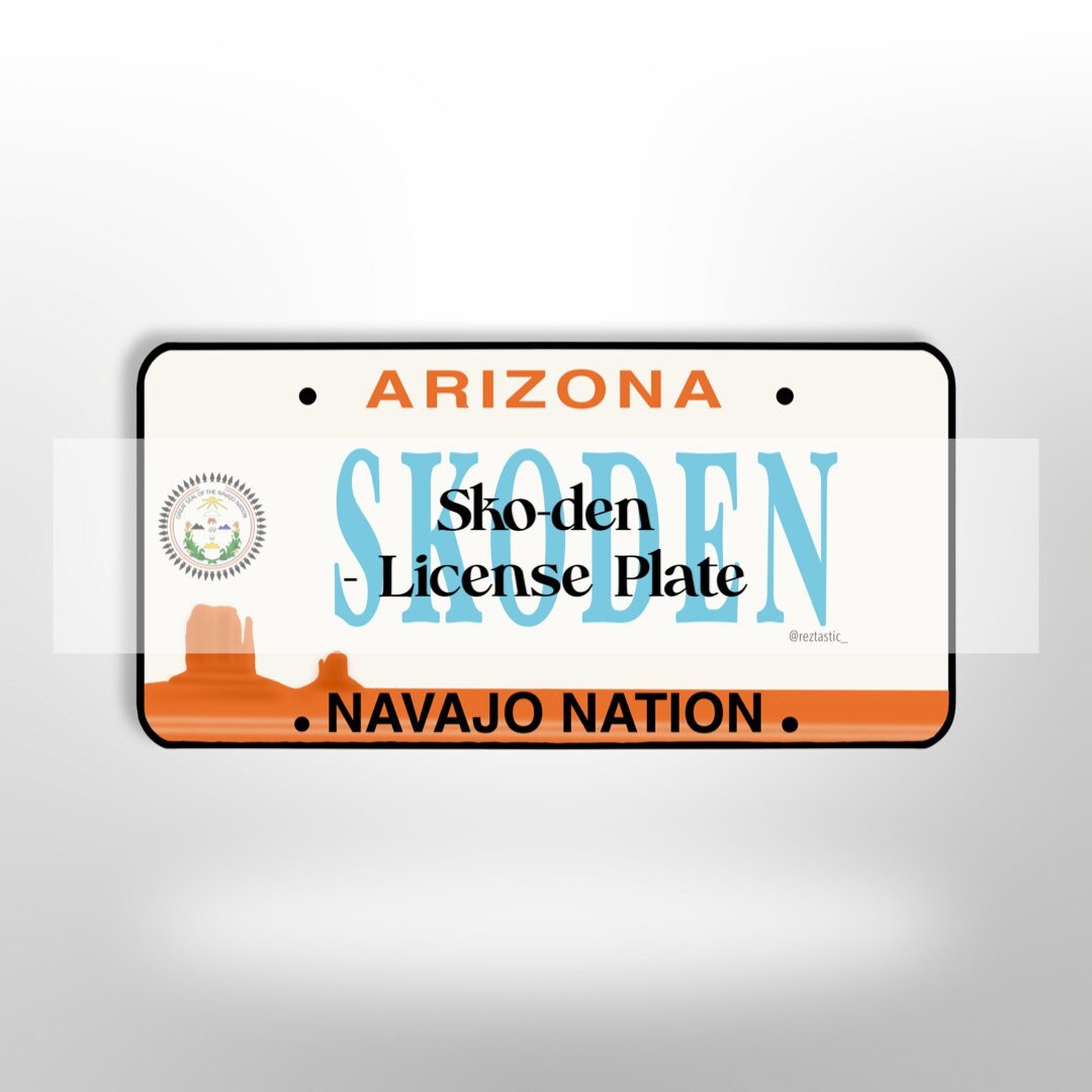 Sko-den Stoodis Stickers Navajo Nation License Plate - Etsy Canada