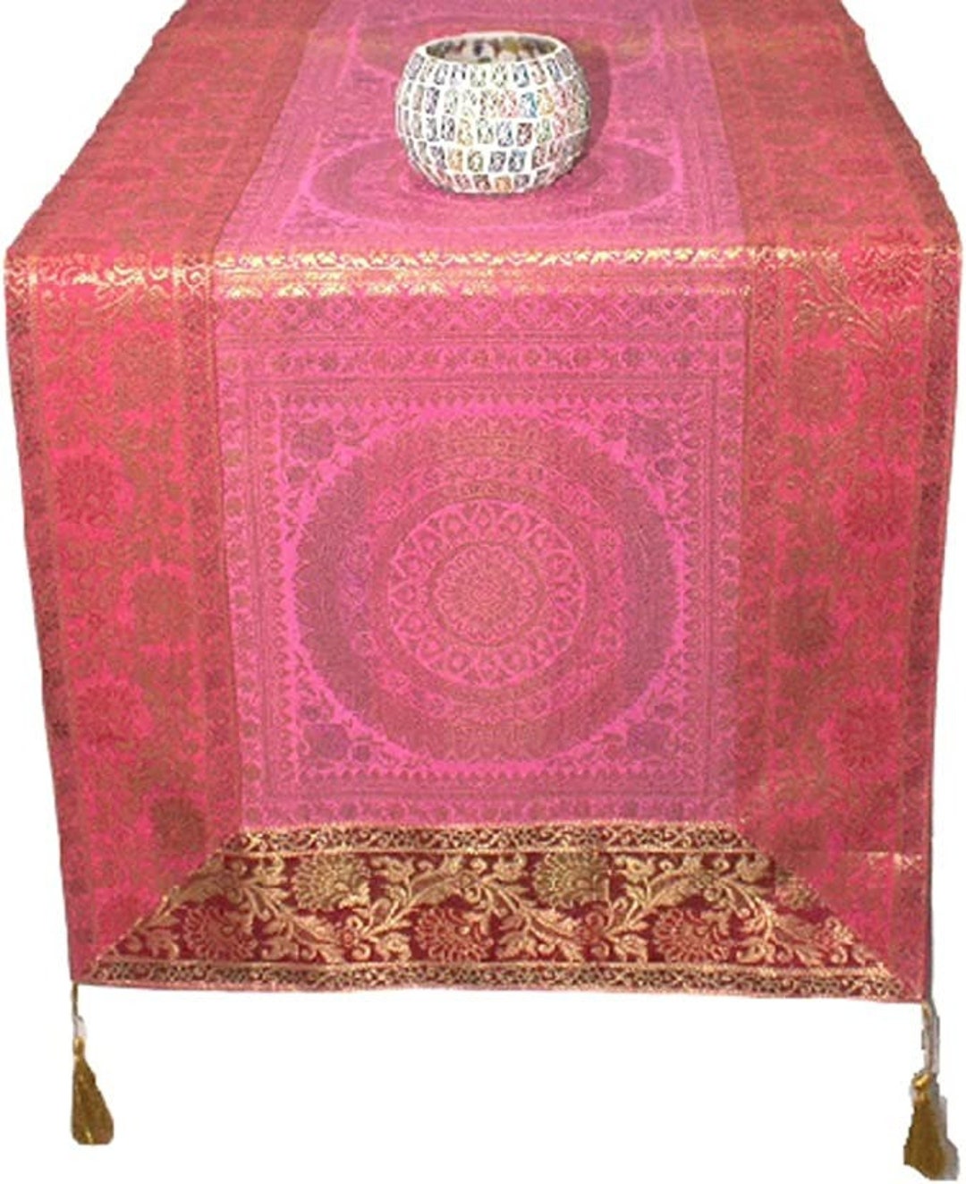 Indian Rustic Silk Mandala Table Runner Cristmas Decor Table - Etsy UK