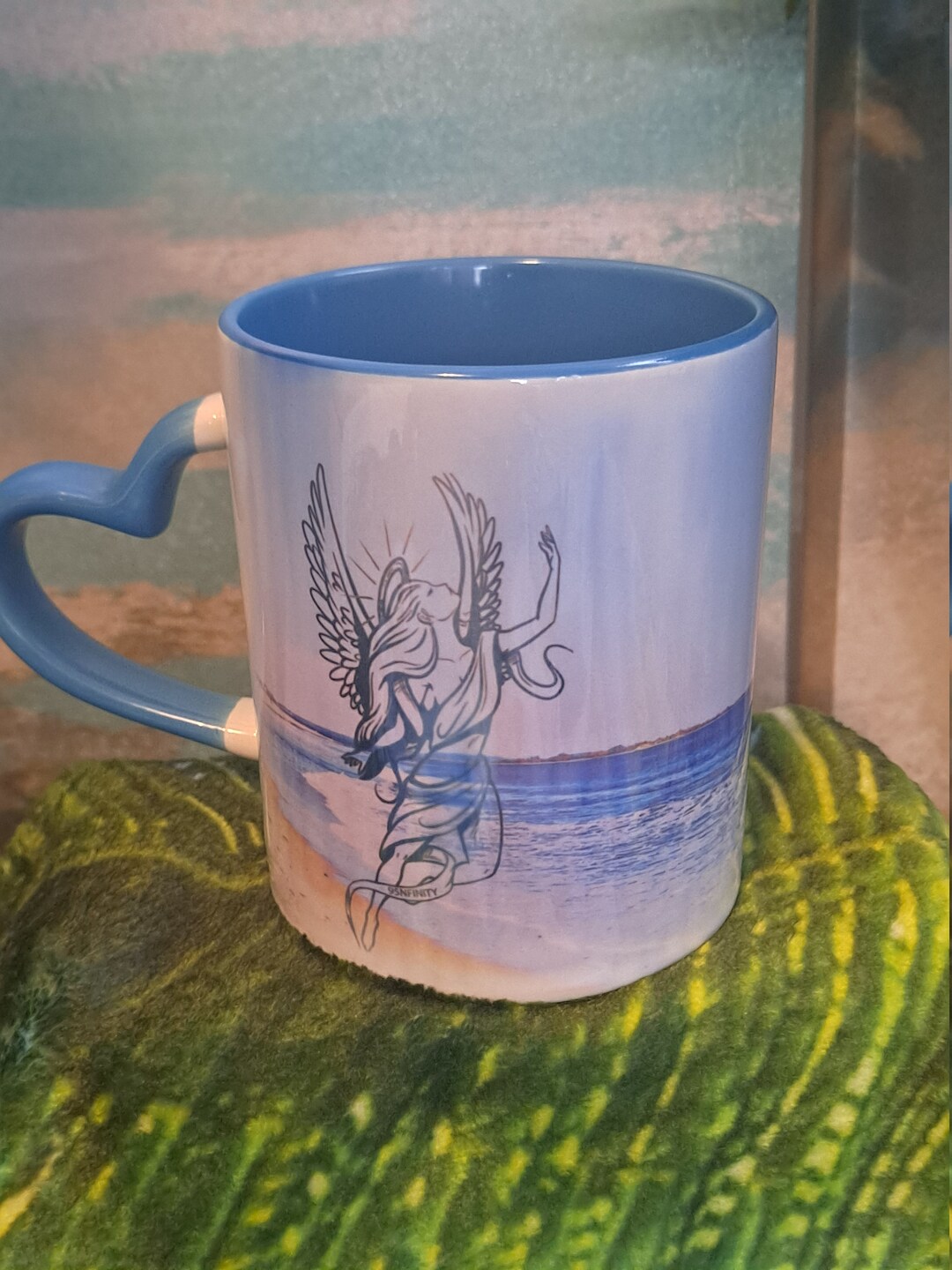 Angel Mug blue - Etsy