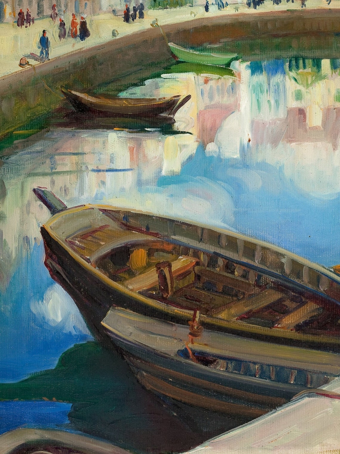 CANVAS ART PRINT | the Little Harbor Wall Art Print | Wooden Boat Home ...