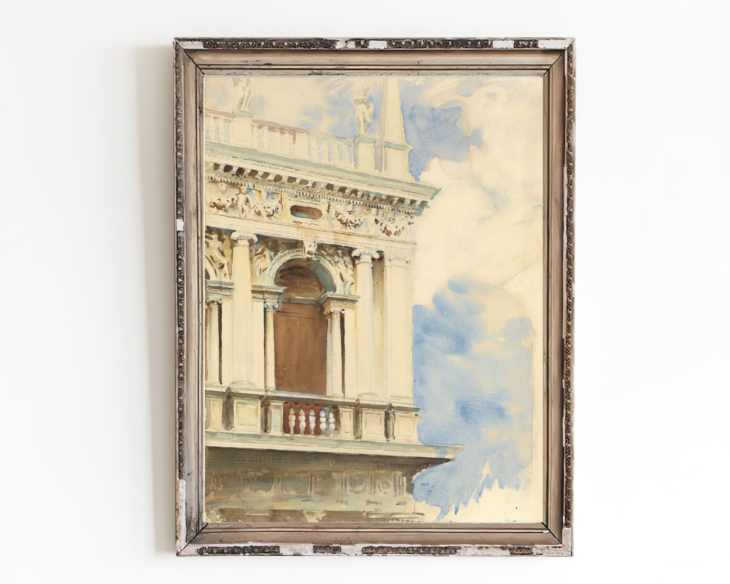 CANVAS ART PRINT | White Residential Building With Balcony ...