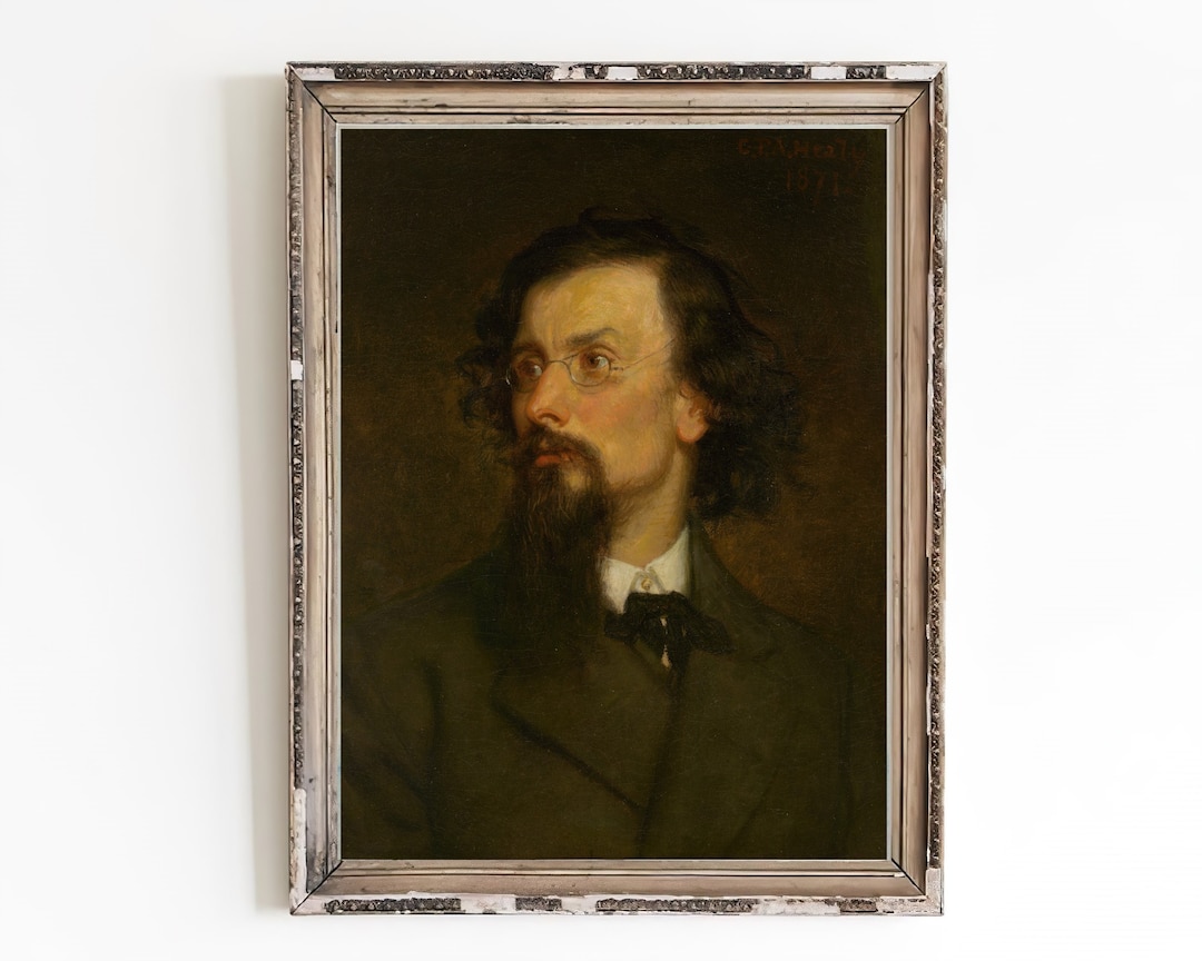 CANVAS ART PRINT Classic Male Portrait Home Decor Portrait of a Long ...