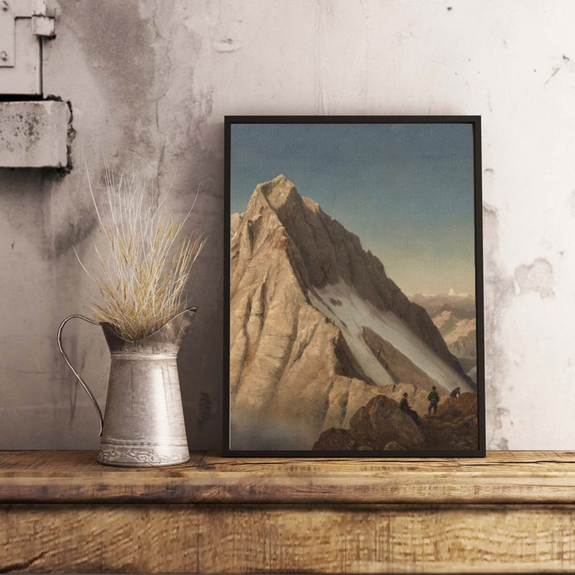 PRINTABLE ART | Landscape Painting | Vintage Alps Art Prints | Mountain ...
