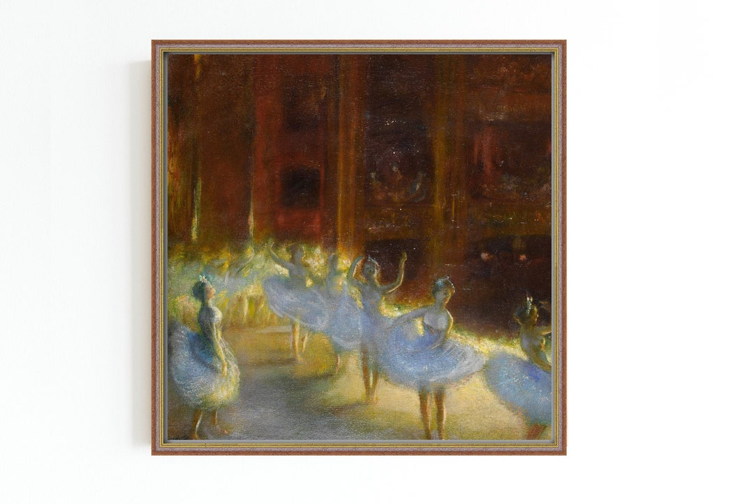 CANVAS ART PRINT | Vintage Ballet Art Print | Ballet Dancers Oil ...