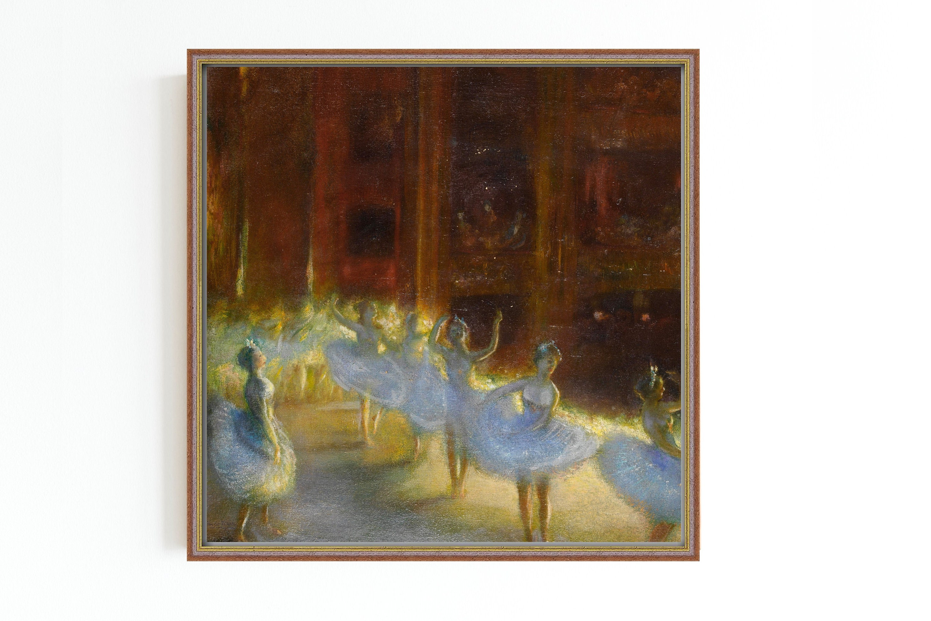 CANVAS ART PRINT | Vintage Ballet Art Print | Ballet Dancers Oil ...