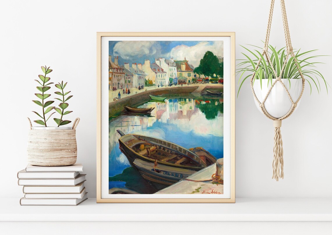 CANVAS ART PRINT | the Little Harbor Wall Art Print | Wooden Boat Home ...