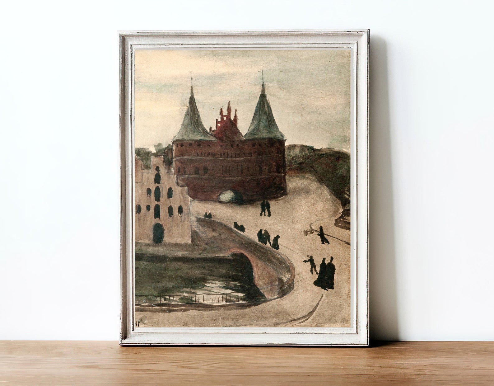 PRINTABLE ART | the Castle Oil Painting | Architecture Art Print ...