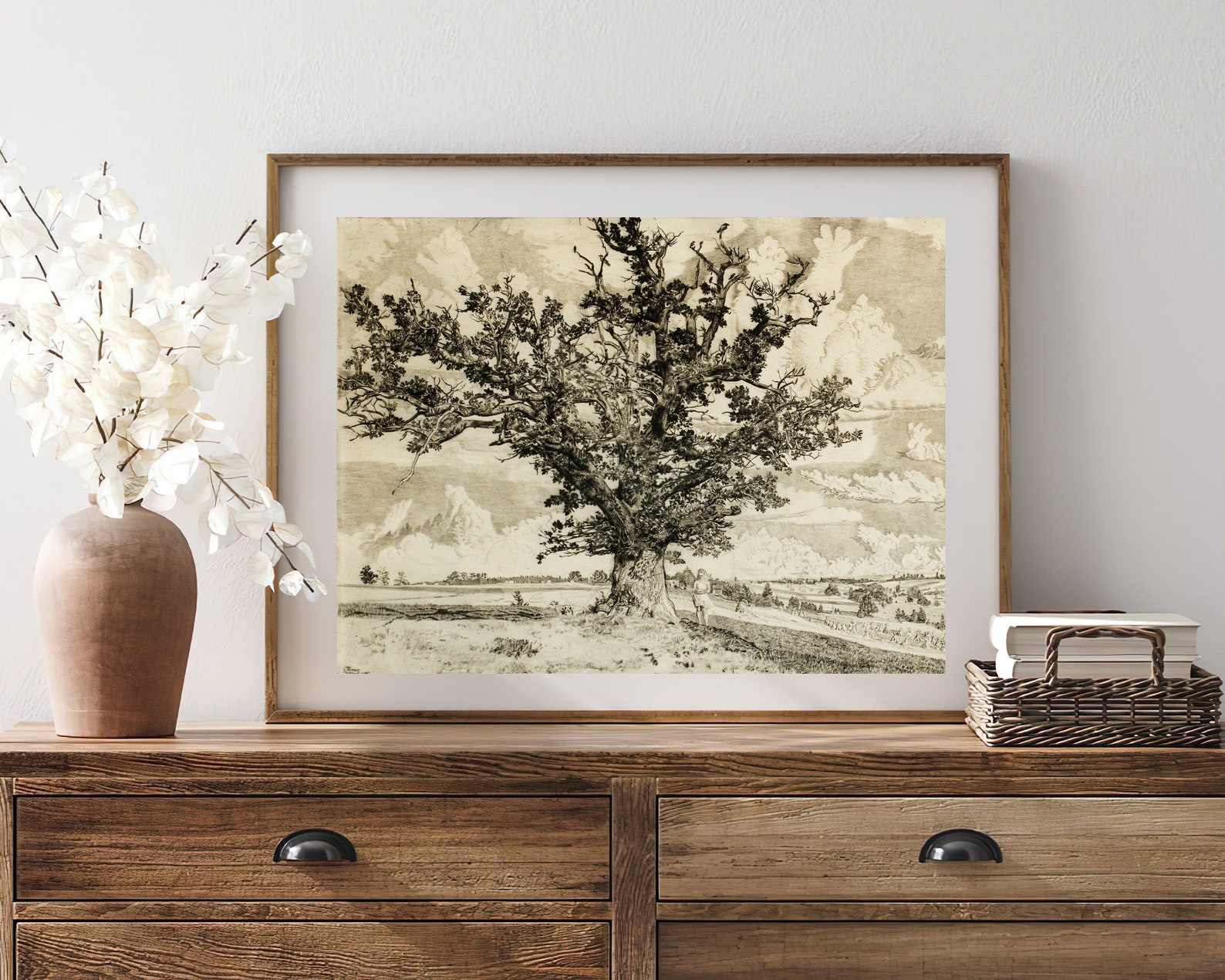 PRINTABLE ART Vintage Tree Drawing Antique Tree Sketch Classic Art Old ...