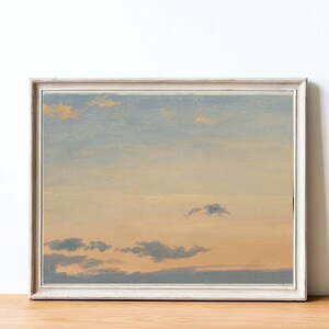 PRINTABLE ART | Vintage Sunny Sky Oil Painting | Classic Landscape ...