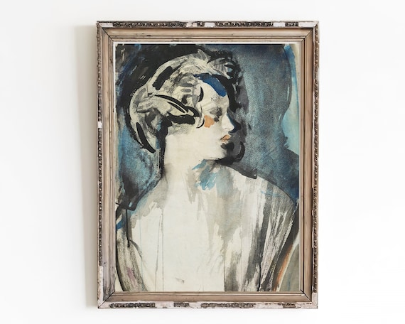 PRINTABLE ART Vintage Watercolor Art Print Old Fashion | Etsy