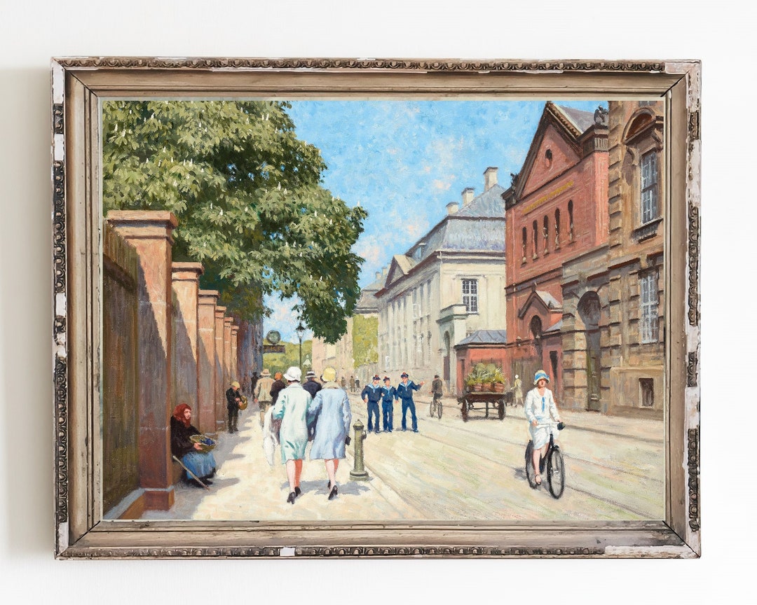 CANVAS ART PRINT | Copenhagen Street Scene Wall Art Print ...