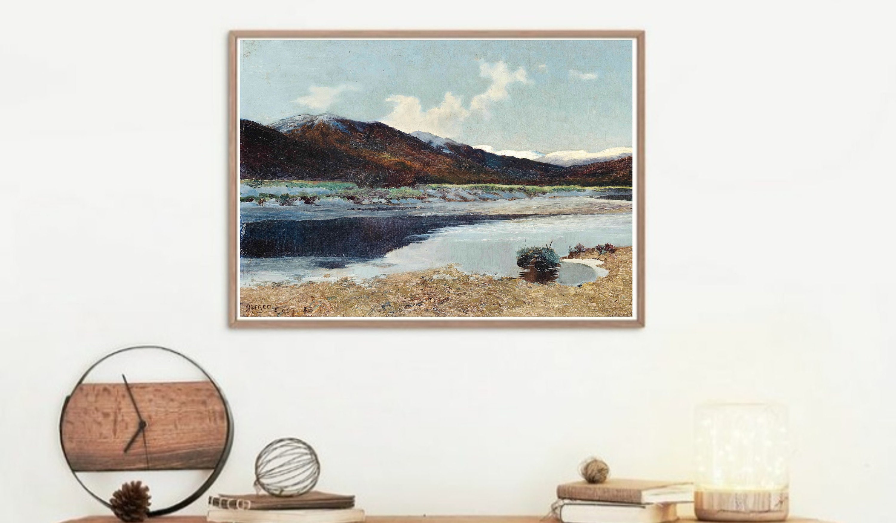 CANVAS ART PRINT Vintage Scottish Loch Oil Painting lake - Etsy